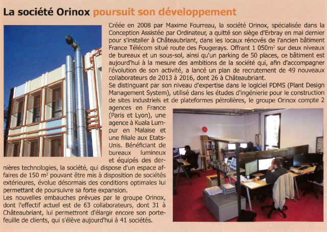 Orinox dans Châteaubriant Magazine - Orinox